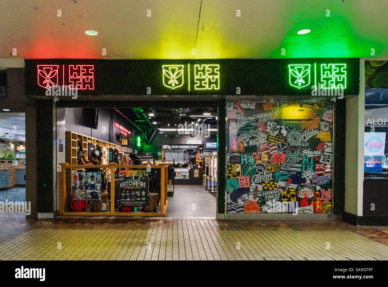 Oahu, Hawaii, USA - February 23, 2024 - Hawaii's Finest Clothing store ...