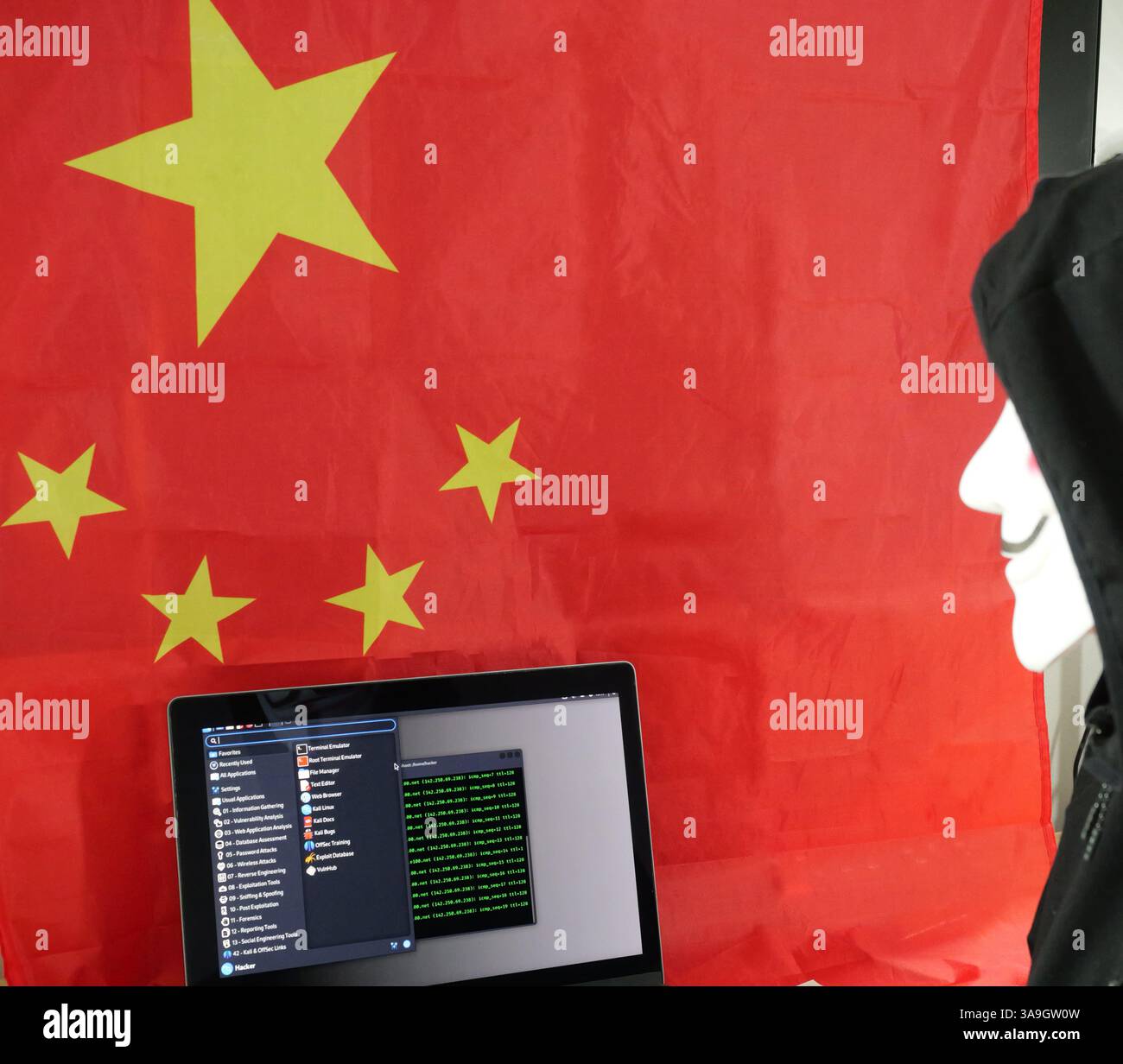 Cyber security concept china flag hi-res stock photography and images ...