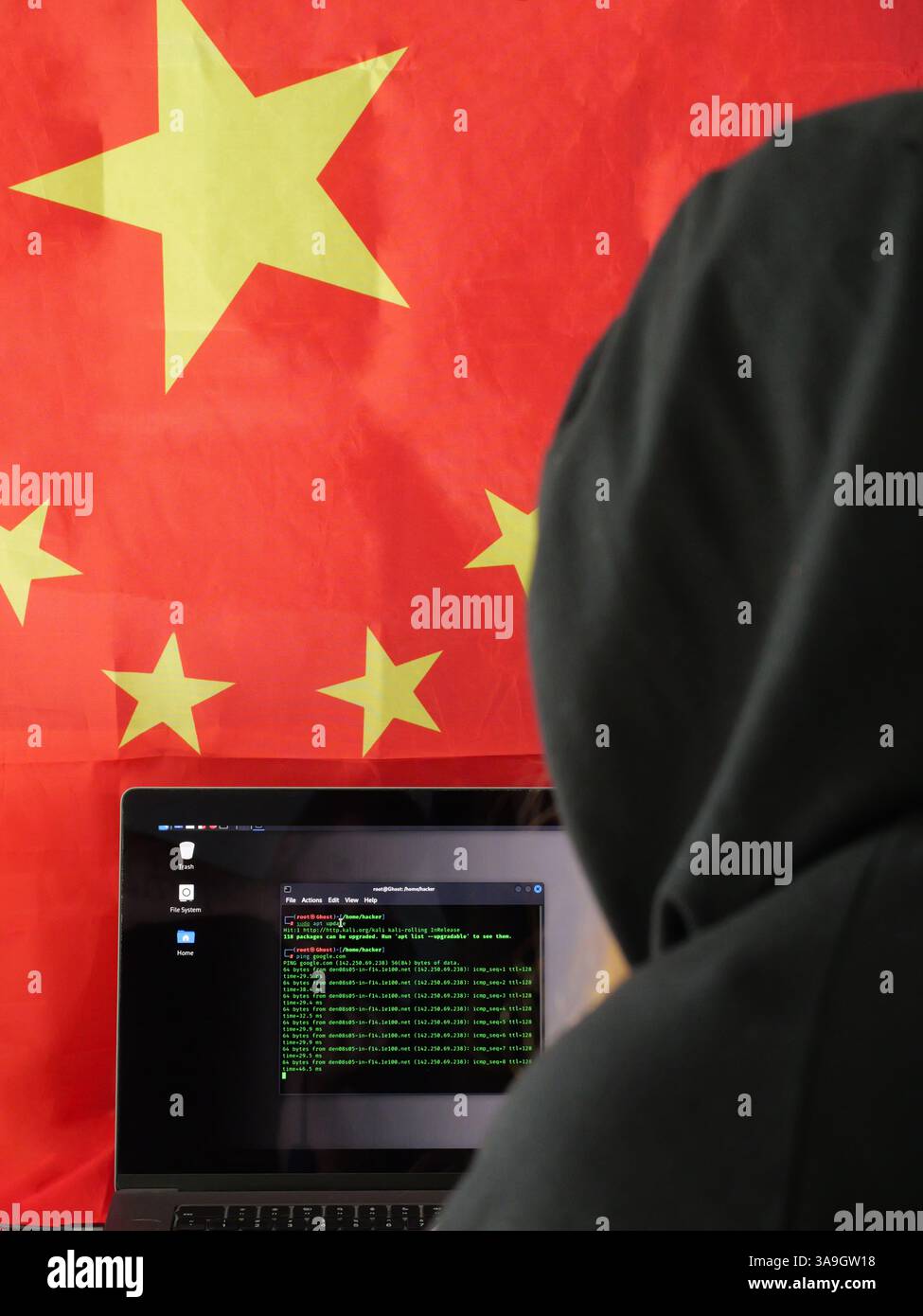 Cyber security concept china flag hi-res stock photography and images ...