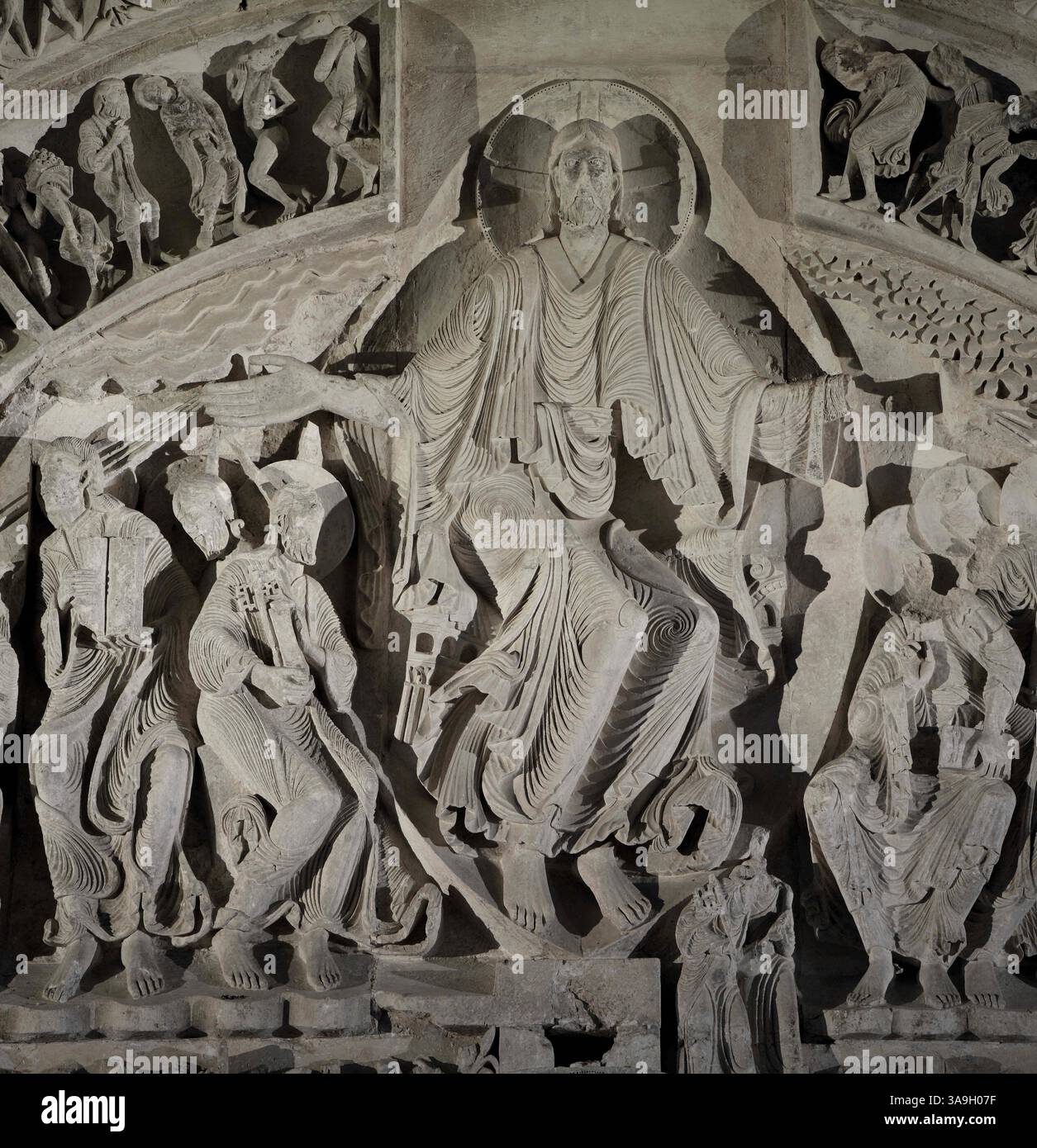June 9, 2013 - Vezelay, France - Christ from the Central Tympanum in ...