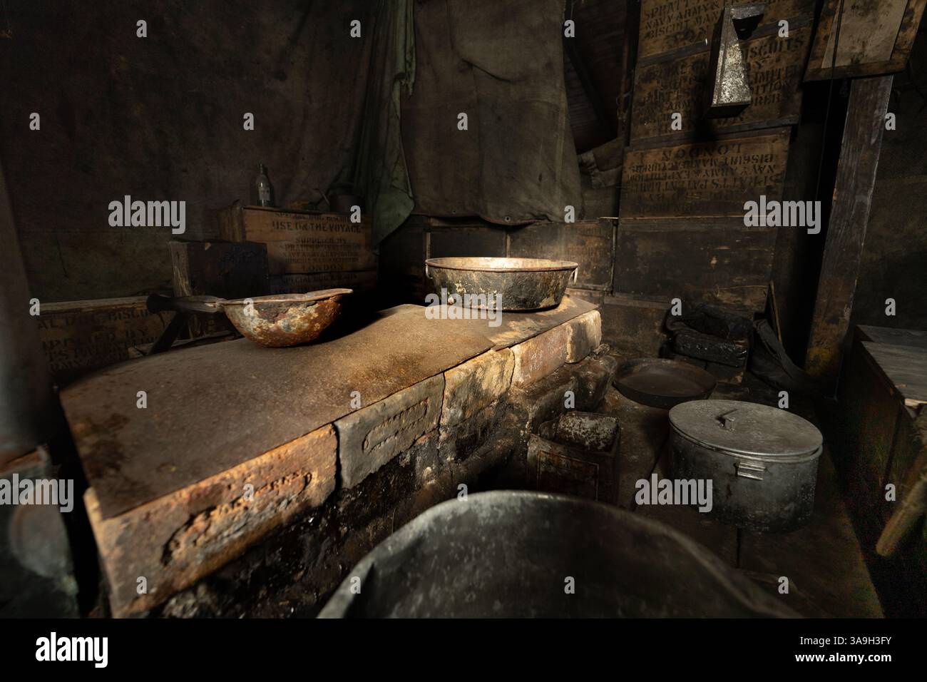 Interior (Kitchen) of Robert Falcon Scott's Discovery Hut, built for ...