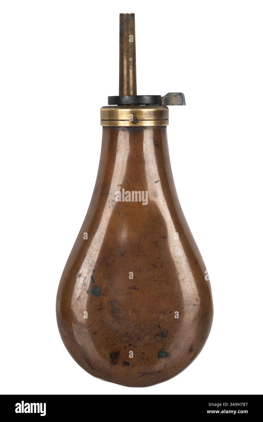 Wild west gunpowder flask isolated on white background Stock Photo - Alamy