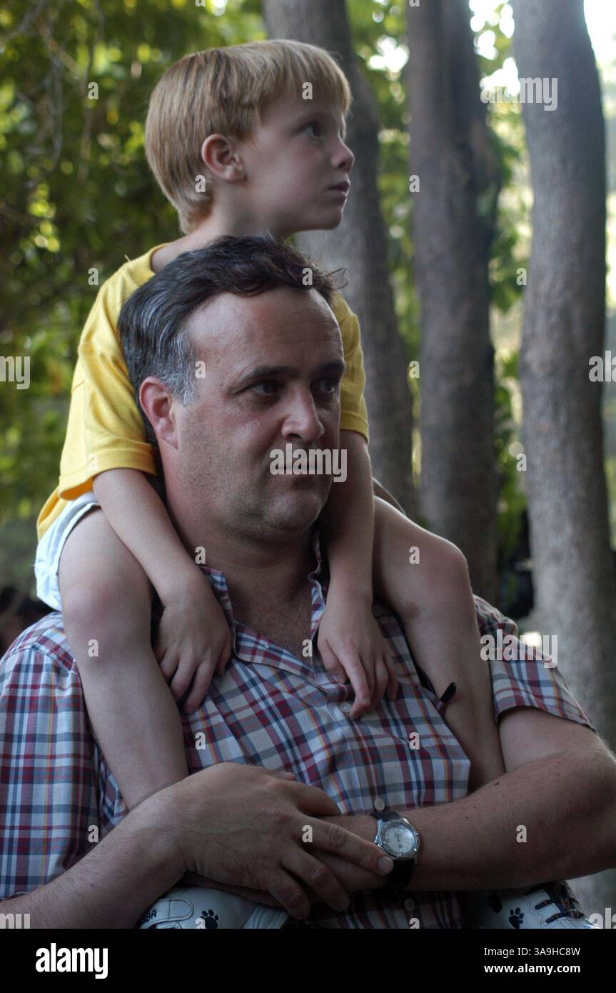 Jun 06, 2004; Los Angeles, CA, USA; JOHN MASE and his son JOHN JOSEPH ...