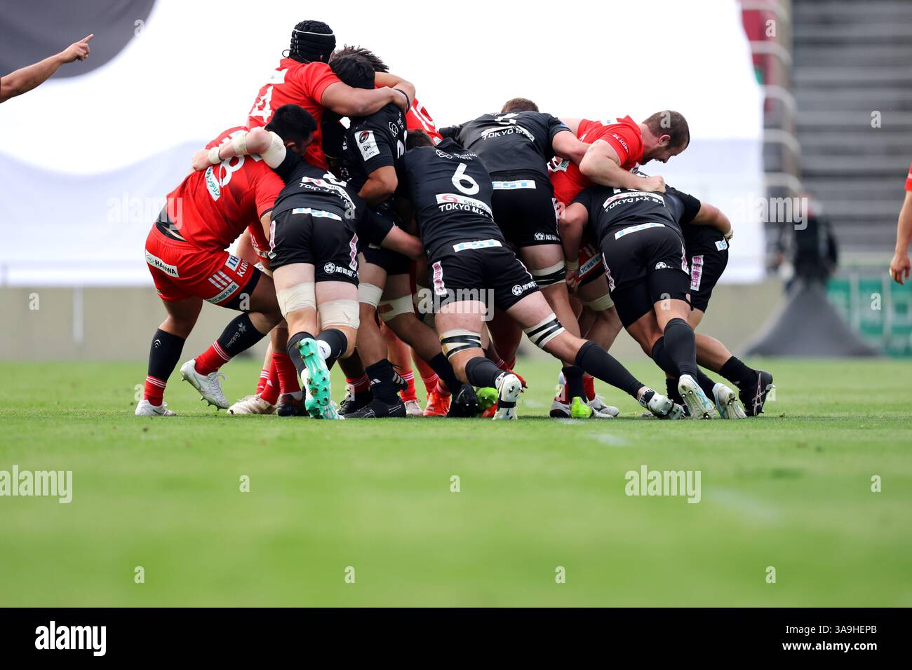 Tokyo, Japan. 30th Mar, 2025. General view/Two team groups Rugby : 2024-25 Japan Rugby League ...