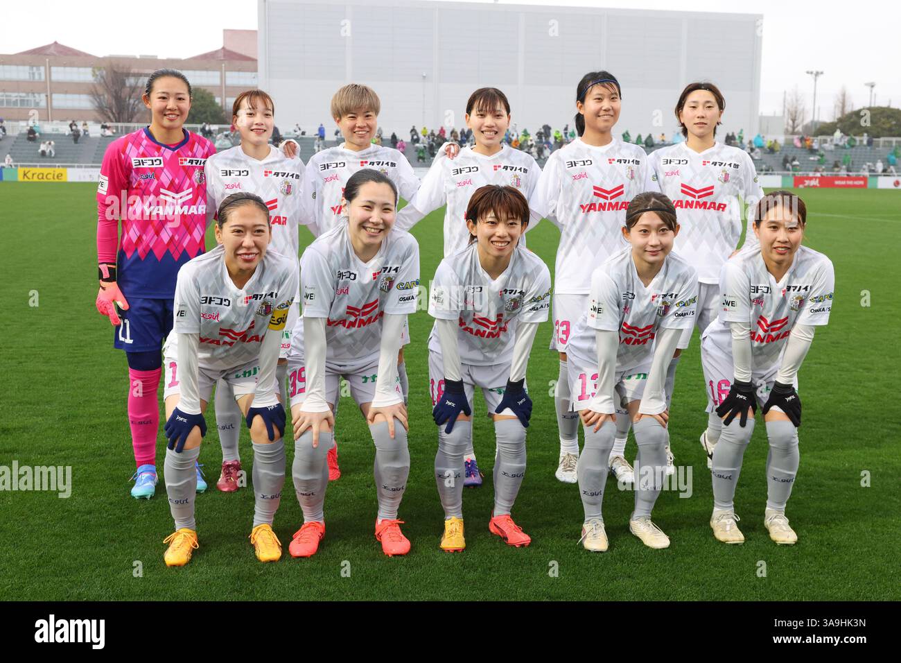 Ajinomoto Feild Nishigaoka, Tokyo, Japan. 29th Mar, 2025. Cerezo Osaka Yanmar Ladies team group ...