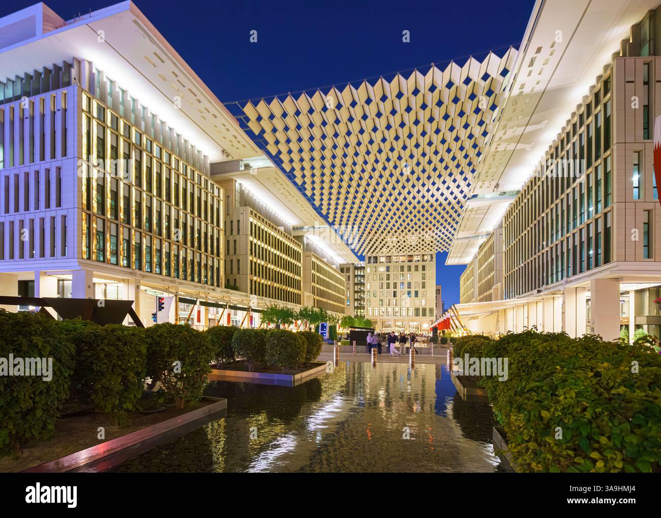 Doha, Qatar - Jan 06 2024, a panoramic view of Msheireb downtown ...