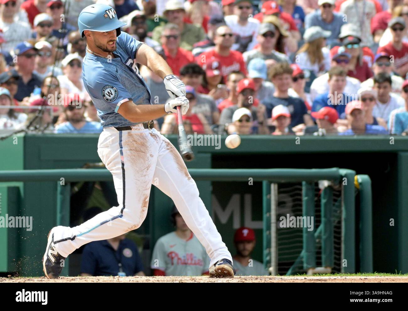 WASHINGTON, DC - MARCH 30: Washington Nationals first baseman Nathaniel ...