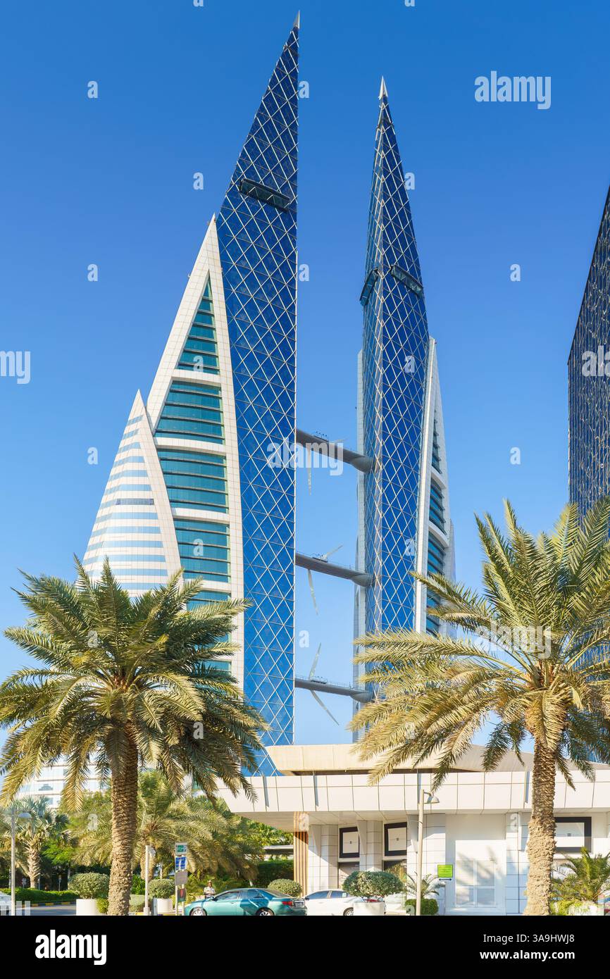 Manama, Bahrain - 08 Jan 2024, a view of World trade Center of Bahrain ...