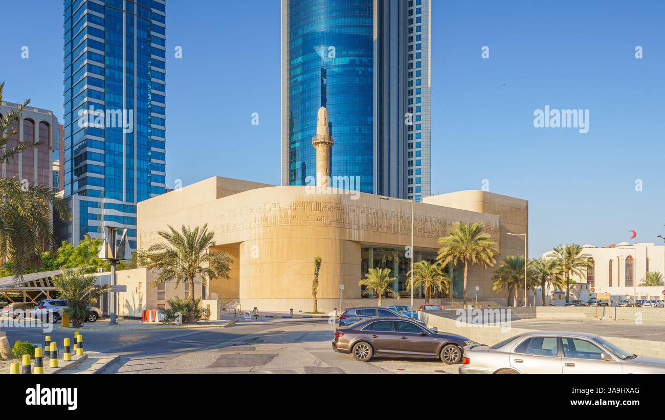 Manama, Bahrain - Jan 08 2024, panoramic view of the facade of the ...
