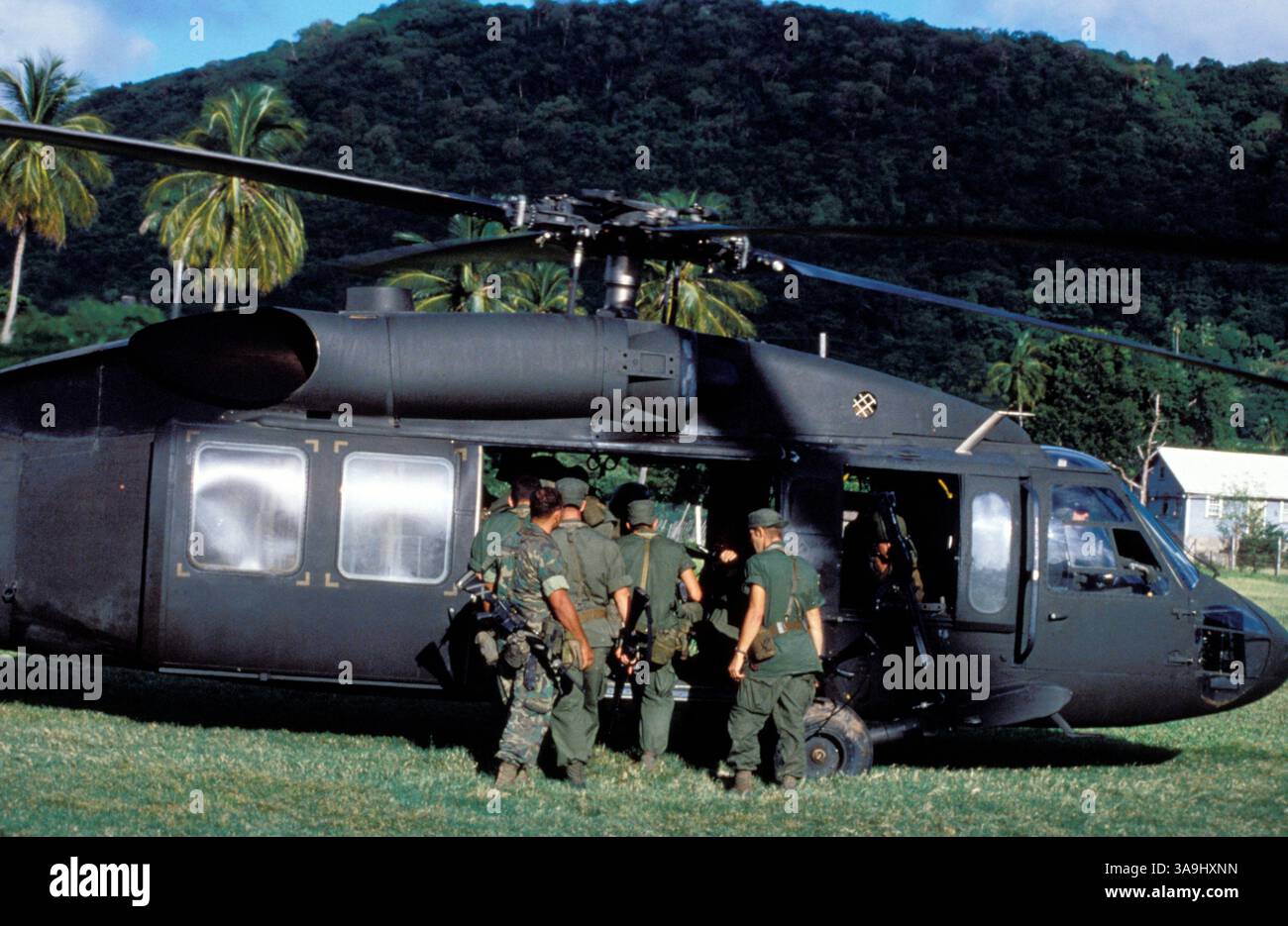 Nov 05, 1983; St. George's, GRENADA; American military troops pictured ...