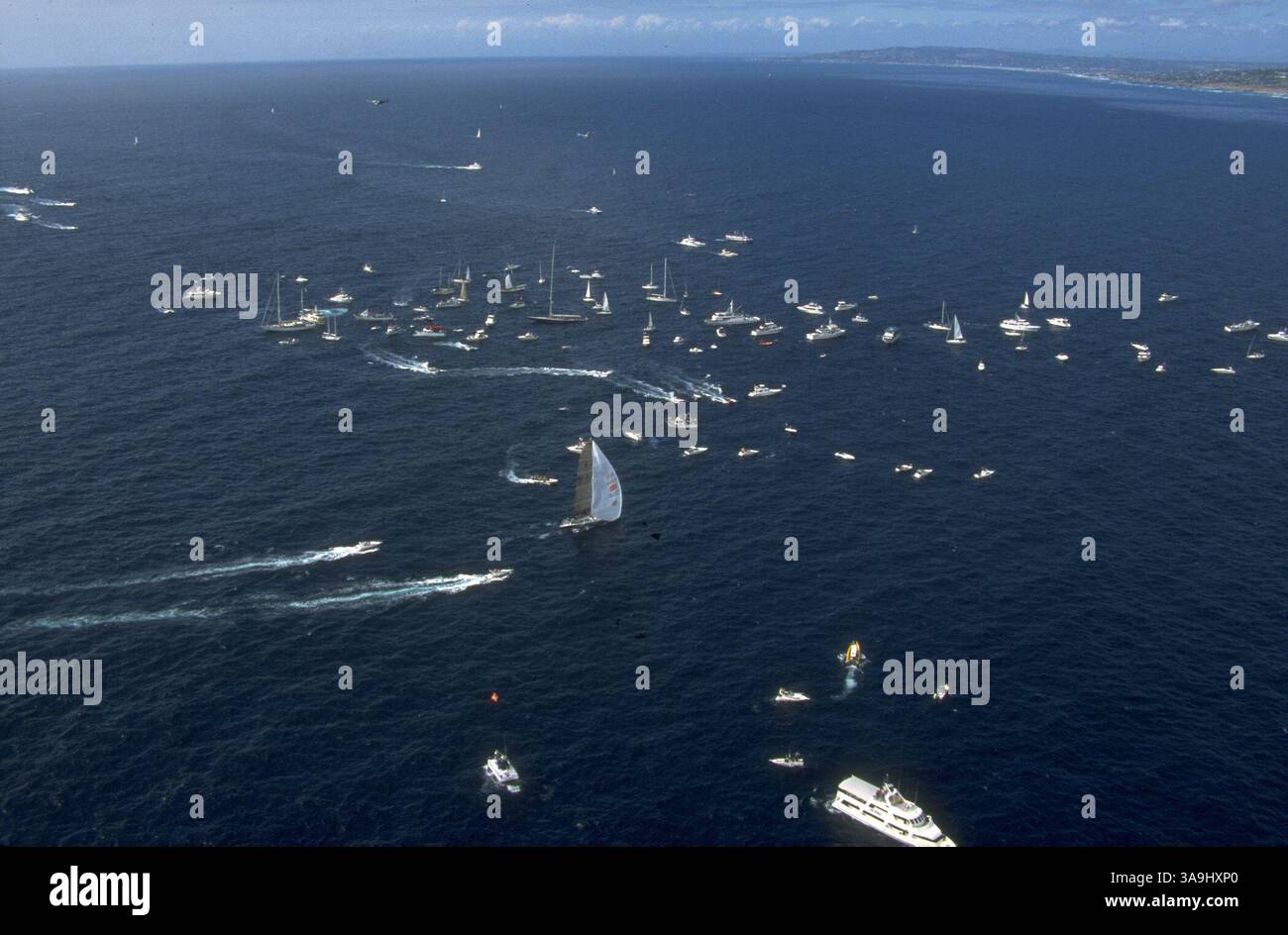 May 13, 1995; Auckland, New Zealand; 1995 America's Cup: USA team Stars ...