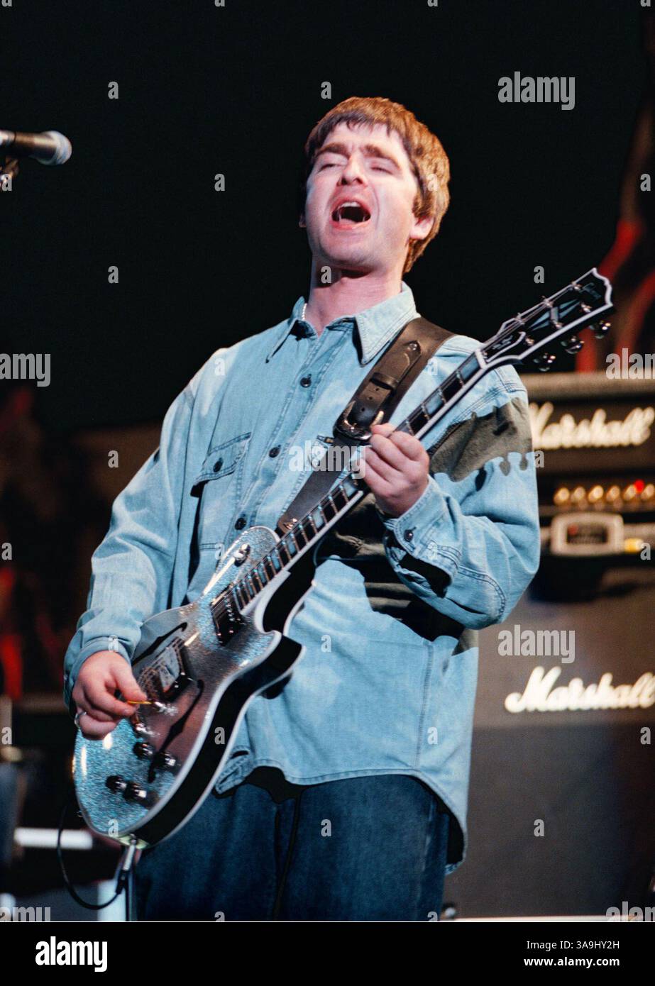 Jun 15, 1997; Irvine, California, USA; NOEL GALAGHER of the rock group ...