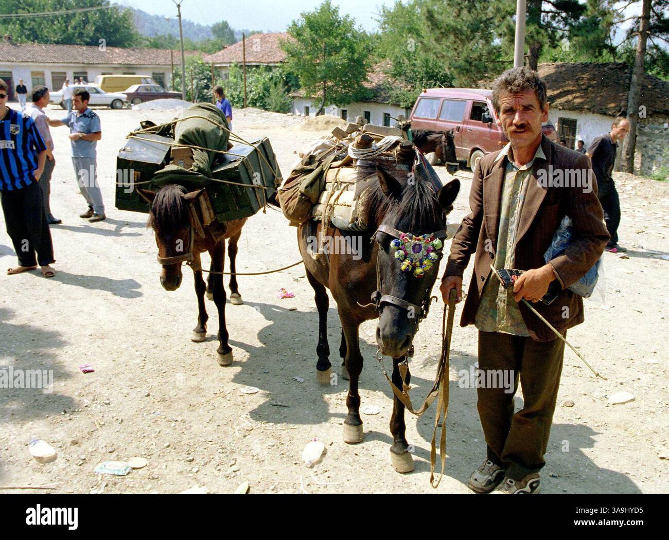 Jul 29, 1998; Tropoje, Albania; Small Arms Gun Running: Gun runners ...