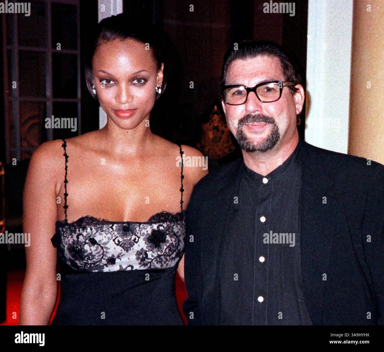 Sep 19, 1998; Los Angeles, CA, USA; Supermodel TYRA BANKS & unknown ...