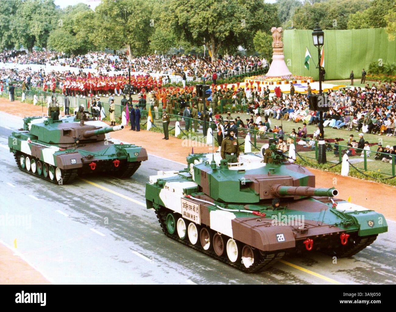 Jan 26, 2000; New Delhi, India; ''Arjuna Tanks'' pass the crowd during ...
