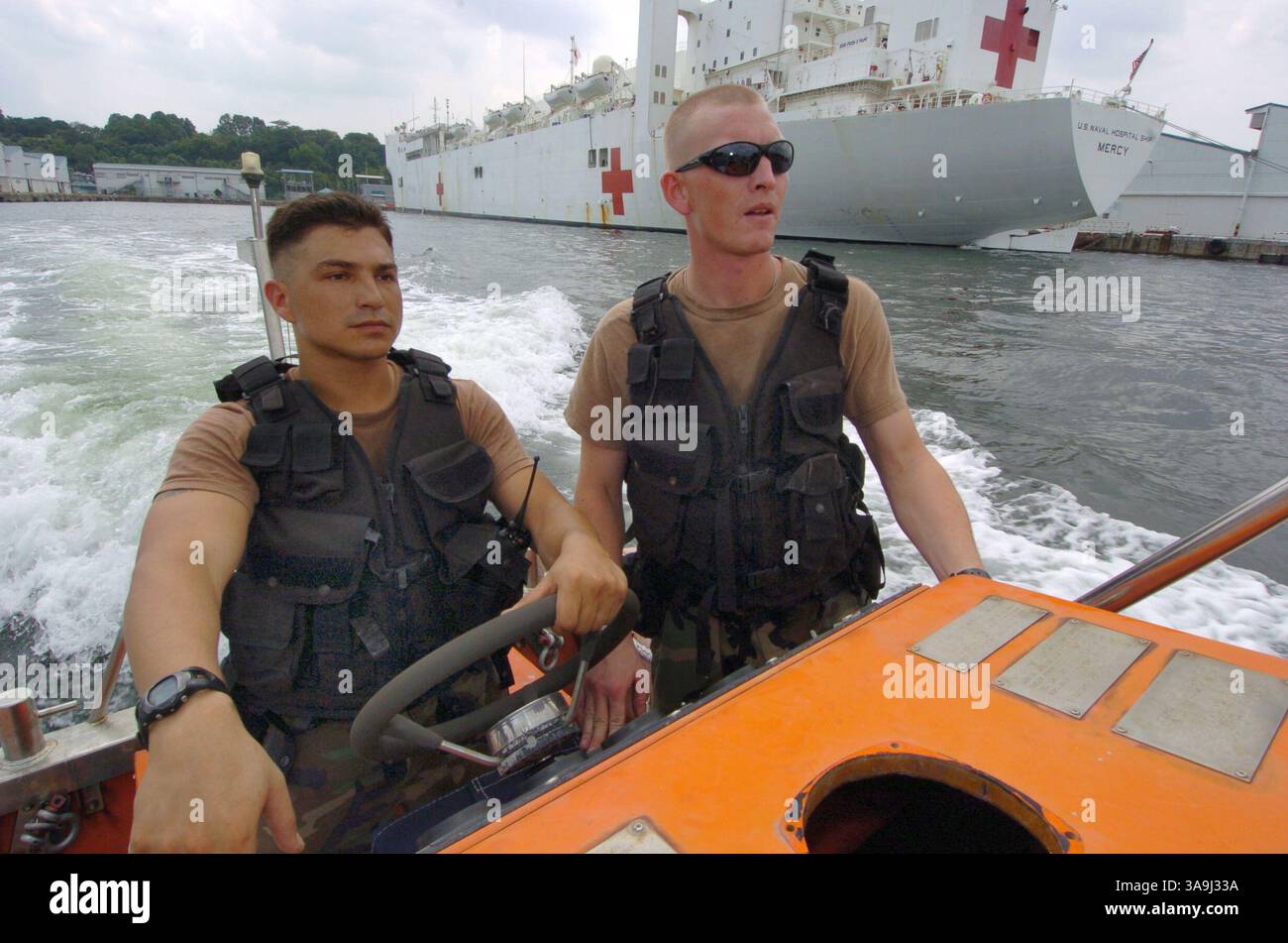Jan 31, 2005; USNS Mercy (T-AH 19), Singapore; Master at Arms Second ...