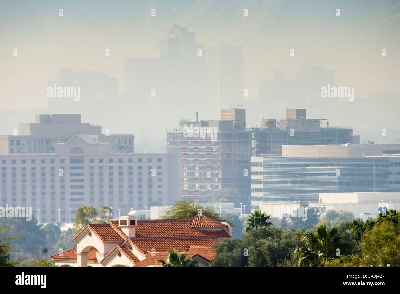 Dec 21, 2005; Phoenix, AZ, USA; The view of downtown Phoenix is ...