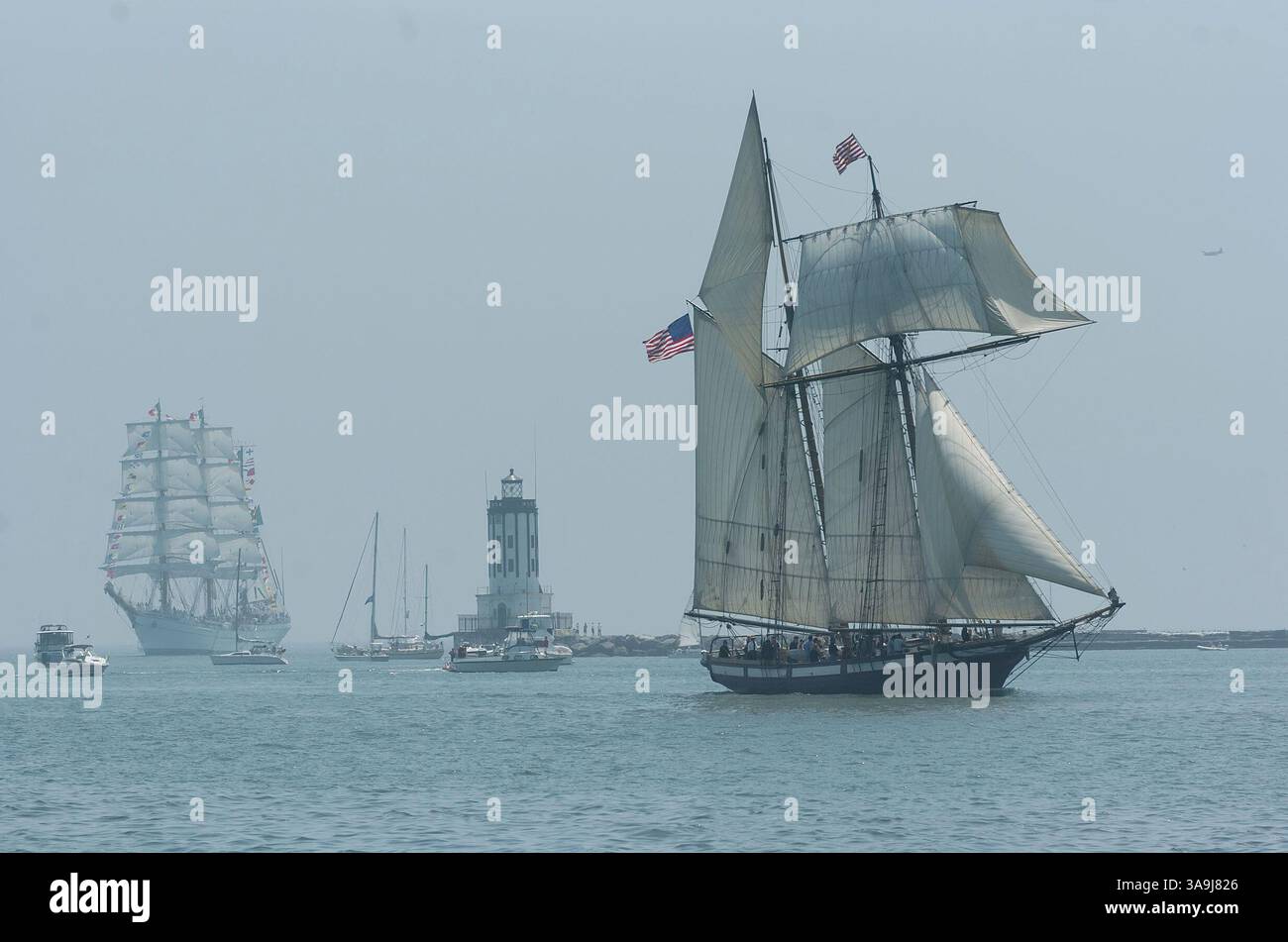 Aug 04, 2005; San Pedro, CA, USA; The Bill Of Rights, a gaff topsail ...