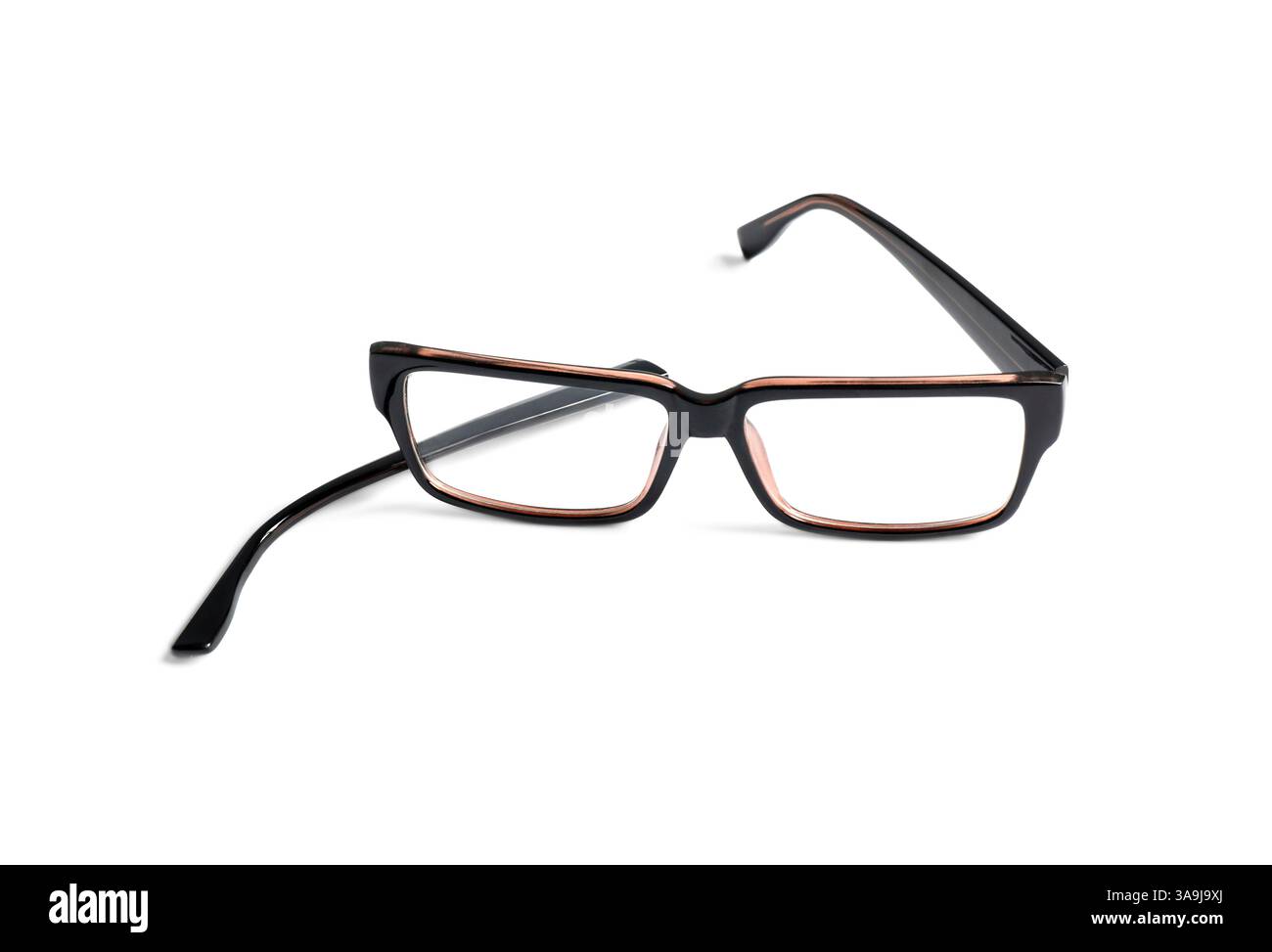 Eyeglasses with broken temple isolated on white Stock Photo - Alamy