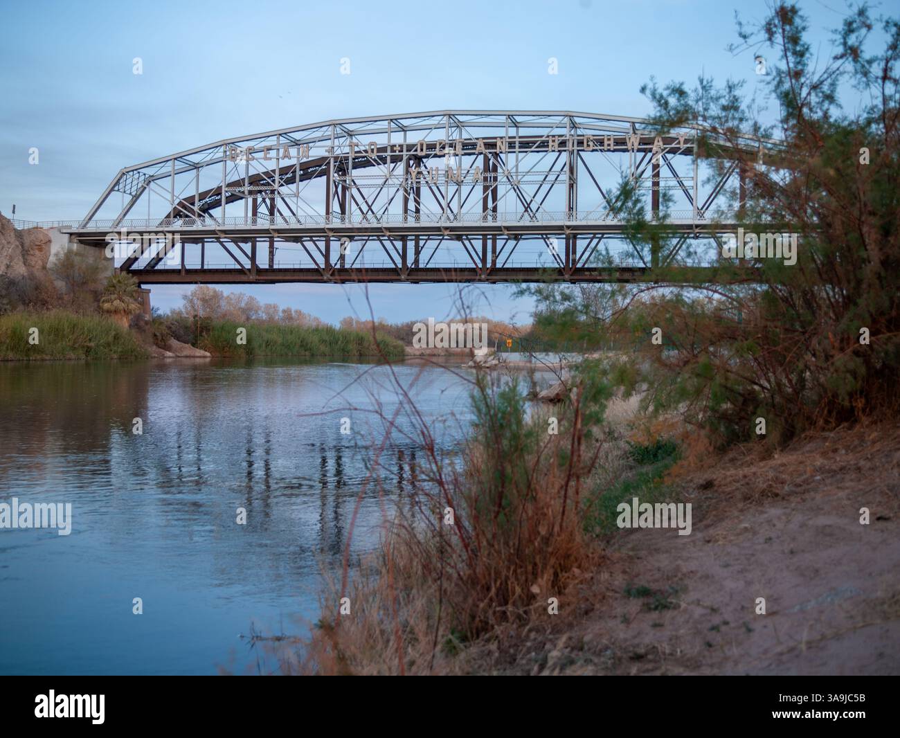 Ocean-to-Ocean Bridge in Yuma, Arizona, spanning the Colorado River at ...