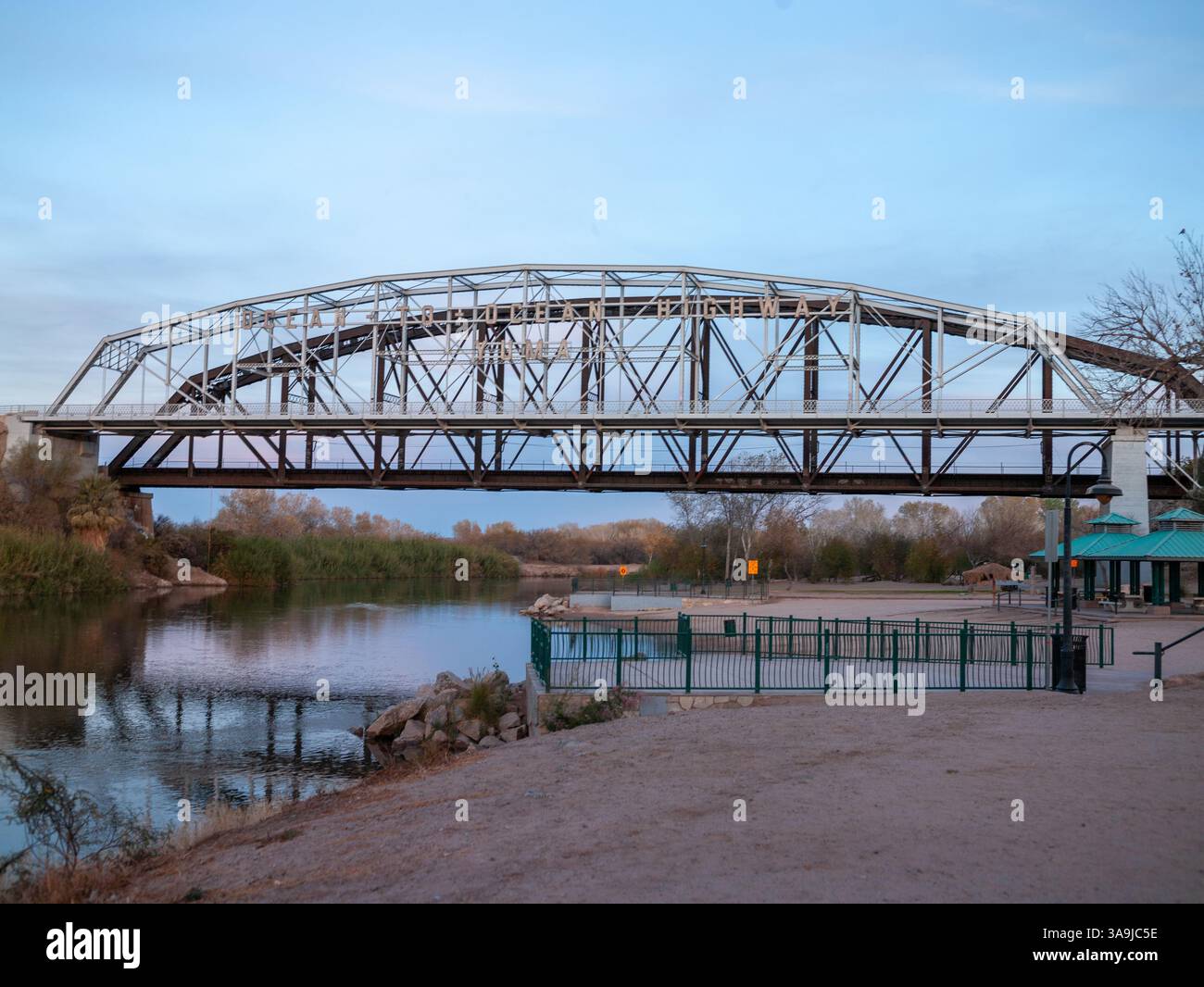 Ocean-to-Ocean Bridge in Yuma, Arizona, spanning the Colorado River at ...