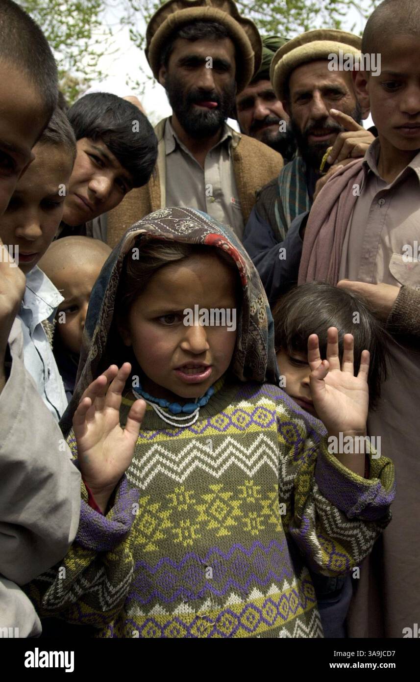 Apr 07, 2002; Kabul, Afghanistan; Afghan civilian bombing victim Amina ...