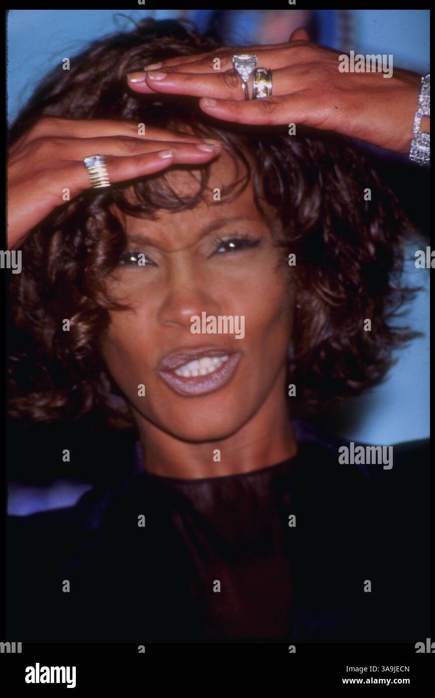 June 8, 1996; Hollywood, CA, USA; Pop Diva WHITNEY HOUSTON attends the ...