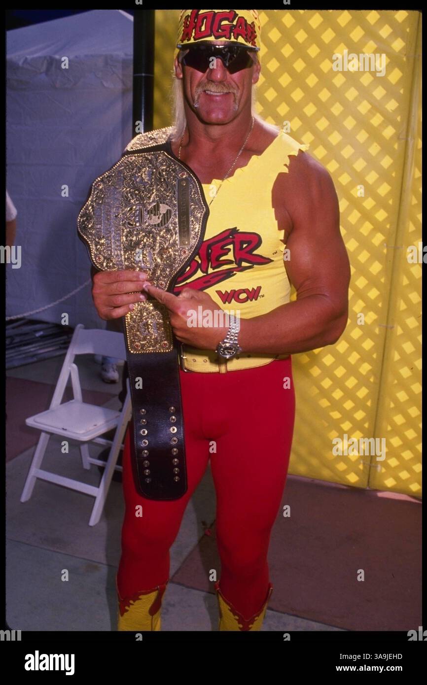 October 1, 1994; Hollywood, CA, USA; Wrestler HULK HOGAN with his ...
