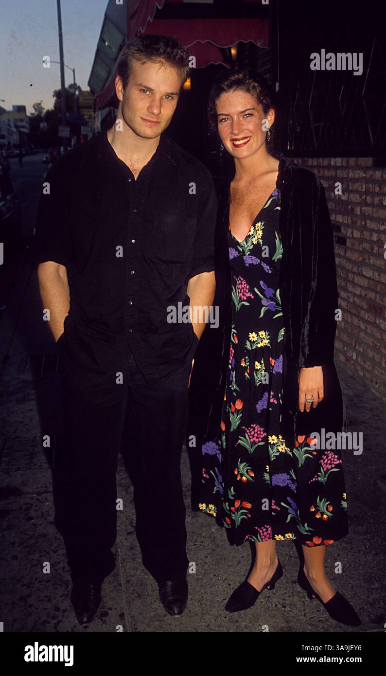 Sep 02, 1992; Los Angeles, CA, USA; Actress LARA FLYNN BOYLE and actor ...