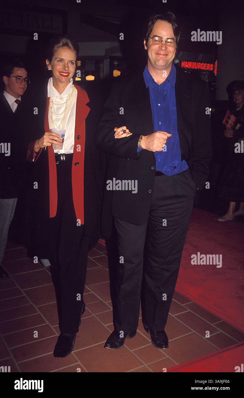 Sep 19, 1993; Los Angeles, CA, USA; Actor DAN AYKROYD and his wife ...