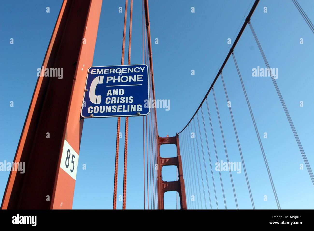 Aug 22, 2006; San Francisco, CA, USA; A crisis phone for potential ...