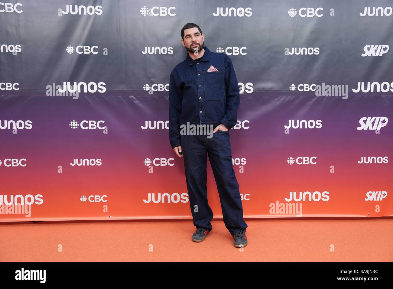 Nathan Ferraro arrives for the Juno Awards, in Vancouver, B.C., Sunday ...