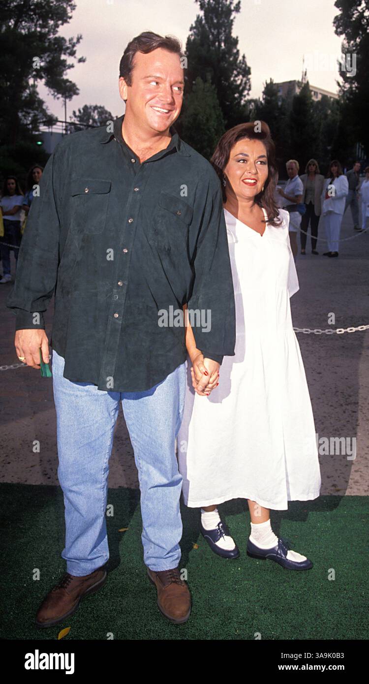 Jun 06, 1992; Los Angeles, CA, USA; Actor TOM ARNOLD and wife ROSEANNE ...