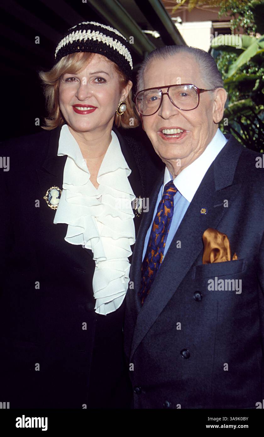 Feb 12, 1993; Los Angeles, CA, USA; Actor MILTON BERLE and his wife ...