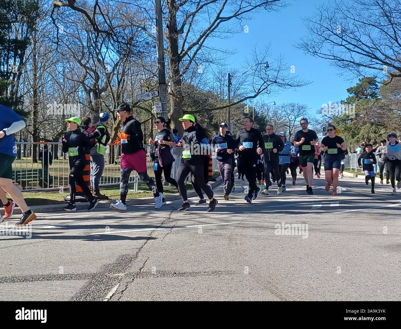 Toronto, ON, Canada – April 6, 2024: Hundreds of runners take part in ...