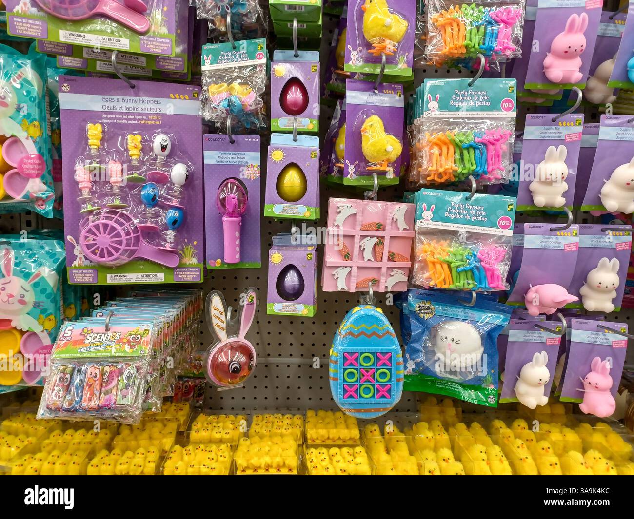 Toronto, ON, Canada – January 31, 2025: A vibrant aisle at Dollarama is ...