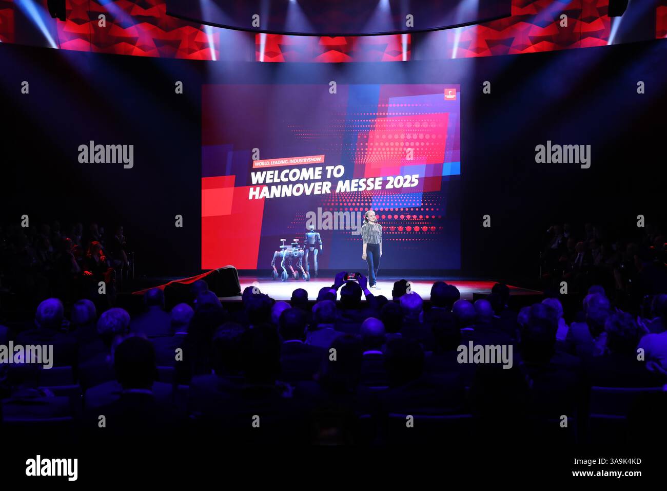 Hannover, Germany. 30th Mar, 2025. The opening ceremony of Hannover Messe 2025 is held in ...