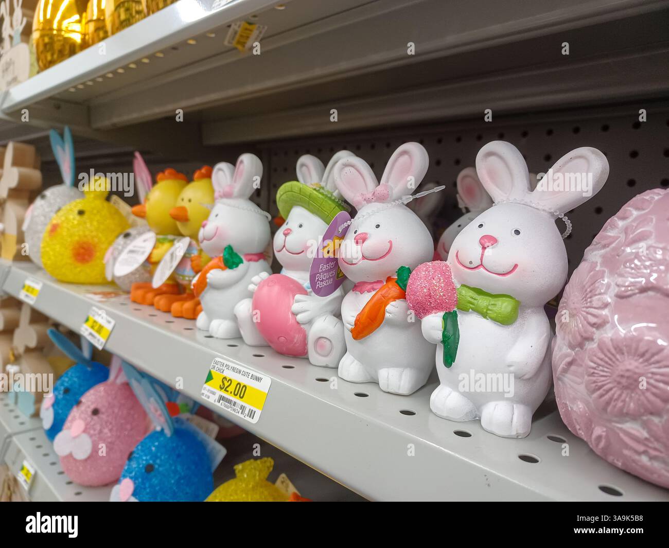Toronto, ON, Canada – January 31, 2025: A vibrant aisle at Dollarama is ...