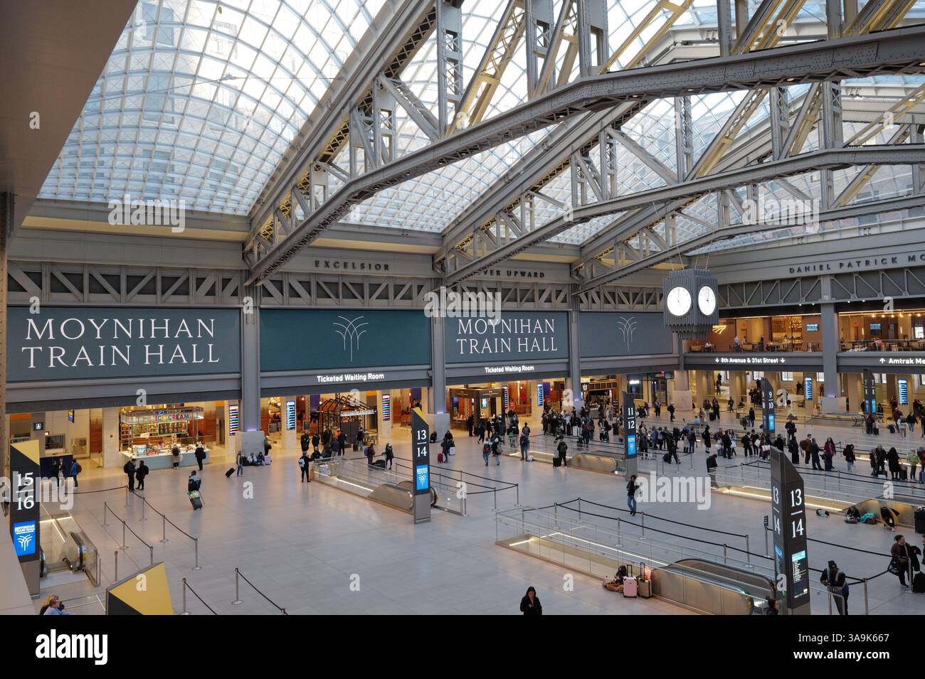Moynihan Train Hall at Penn Station, in the retrofitted Federal Post ...