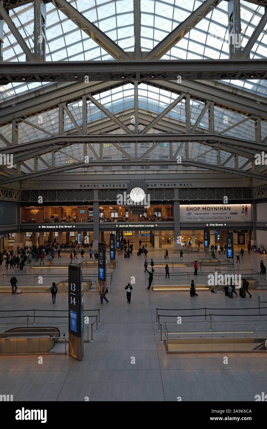 Moynihan Train Hall at Penn Station, in the retrofitted Federal Post ...