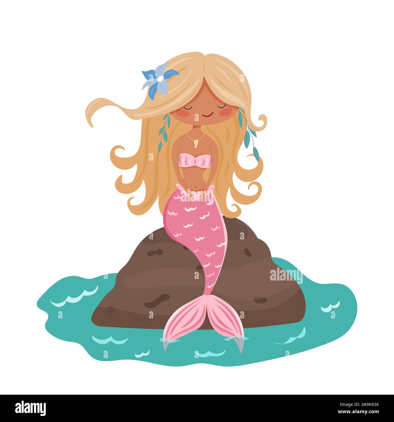 Pretty woman sitting on rock Stock Vector Images - Alamy