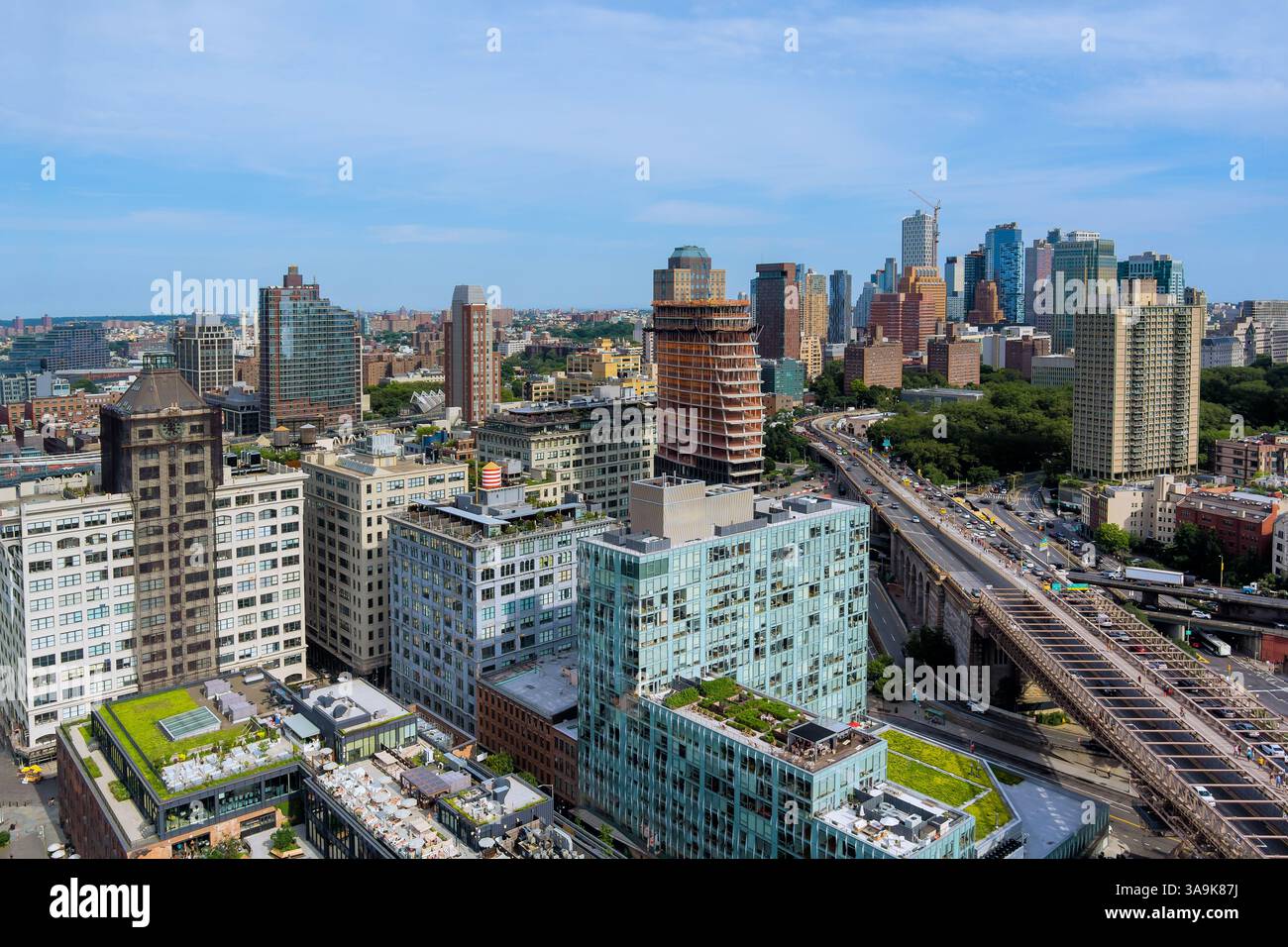 Vibrant city downtown Brooklyn landscape reveals contemporary buildings ...