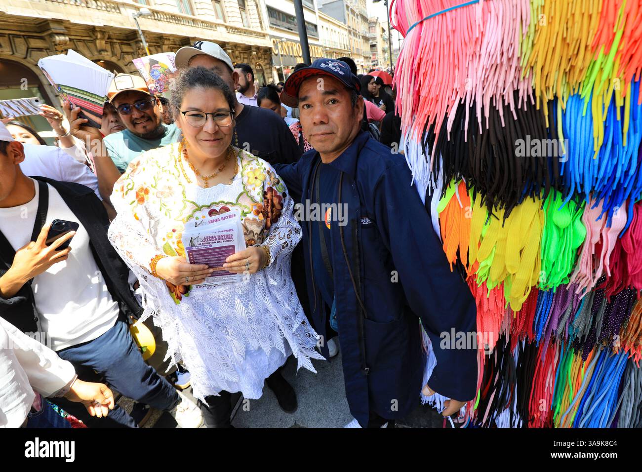 Mexico City, Mexico. 30th Mar, 2025. Minister Lenia Batres, holds a ...