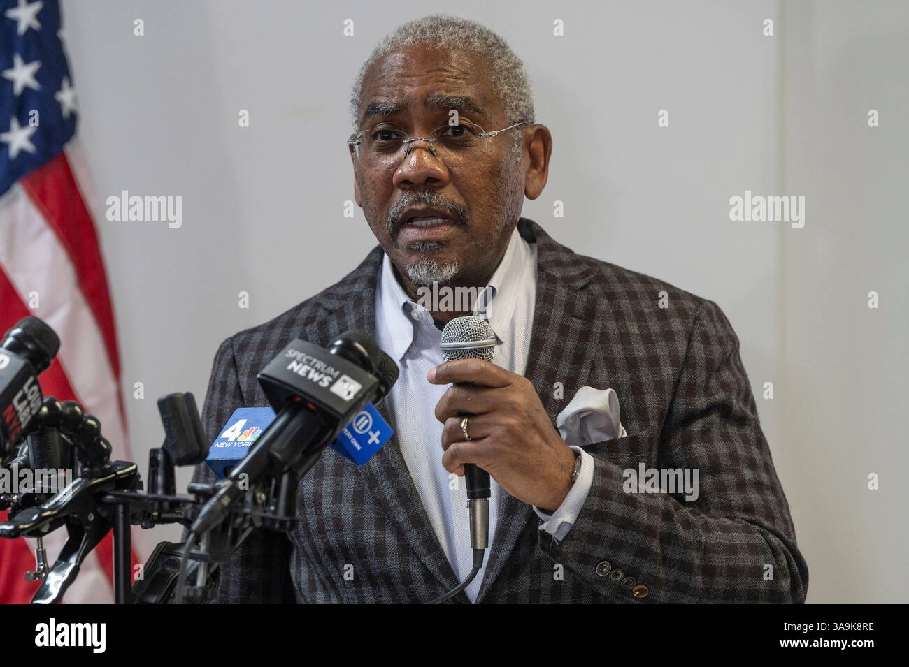 New York, USA. 30th Mar, 2025. Chairman of Queens Democratic Party and ...