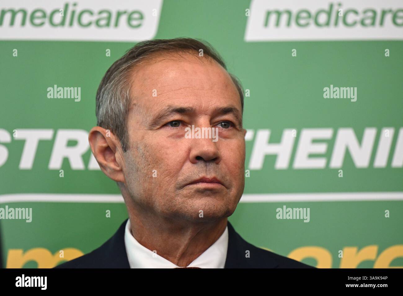 Perth, Australia. 31st Mar, 2025. Premier of Western Australia Roger ...