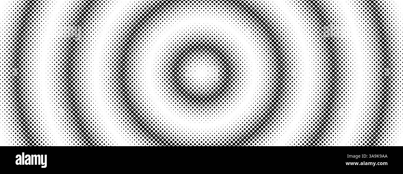 Halftone circle background. Black and white dotted circular gradient ...