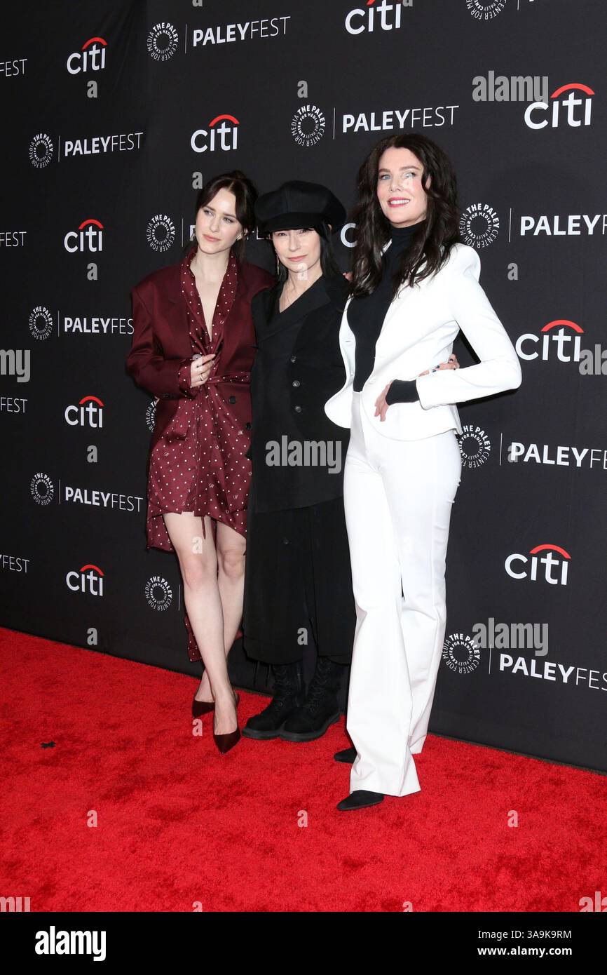 Ca. 29th Mar, 2025. Rachel Brosnahan, Amy Sherman-Palladino, Lauren ...