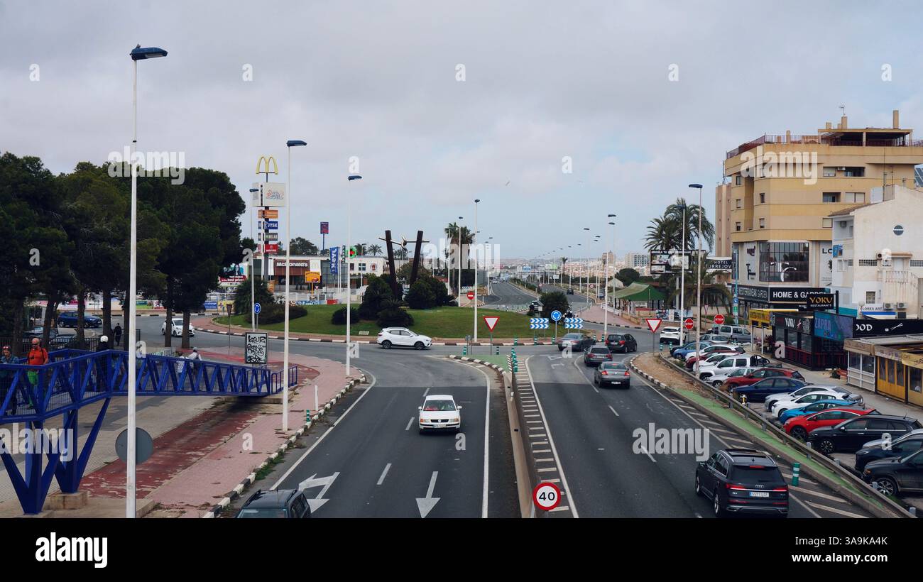 Alicante, Spain - March 19, 2025: high way in Punta Prima area, top ...