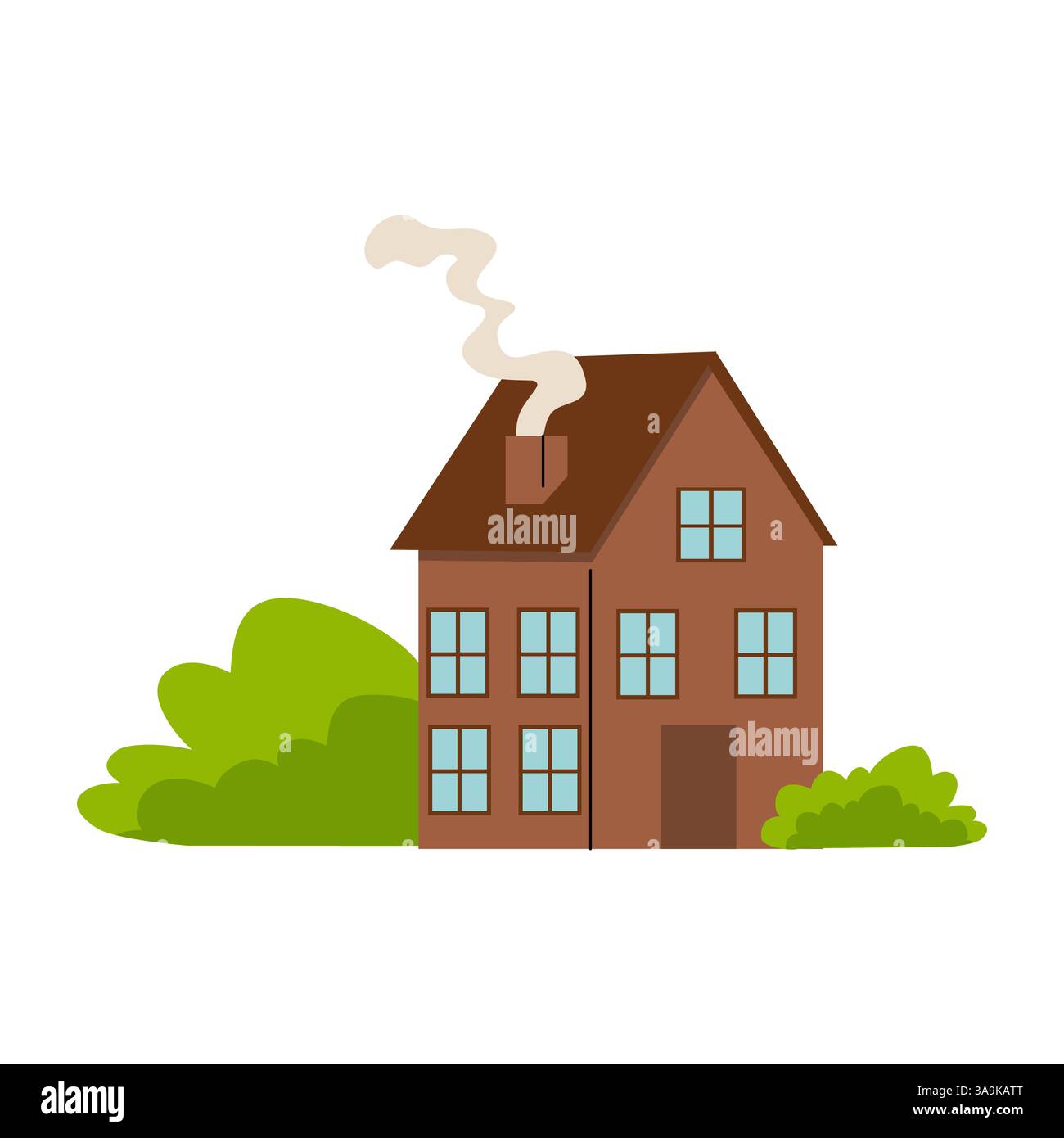 Smoke rising from rural Stock Vector Images - Alamy