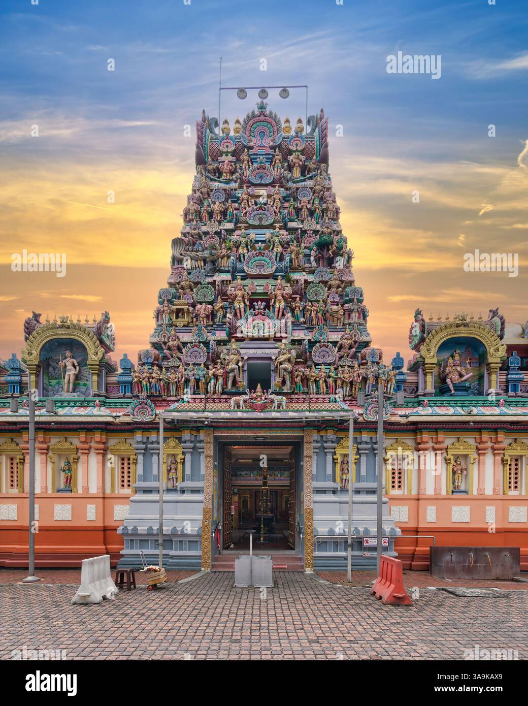 Sri Kandaswamy Kovil stands magnificently, showcasing intricate ...